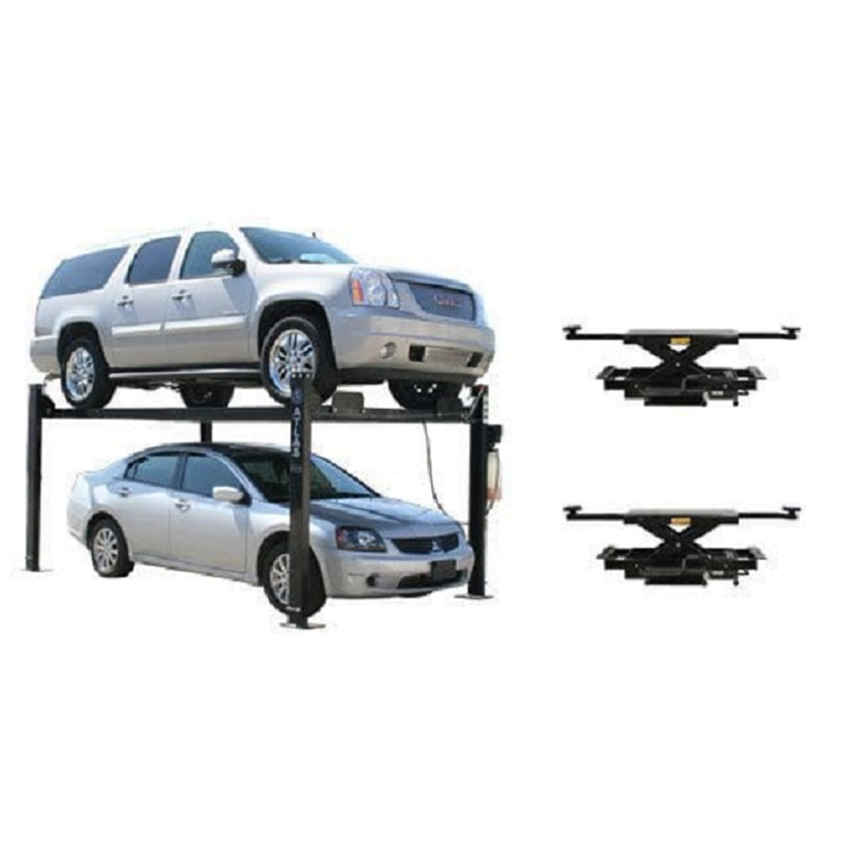 Atlas Equipment PRO8000EXT 4 Post Lift + RJ35 Sliding Jacks Combo ATEXH ...
