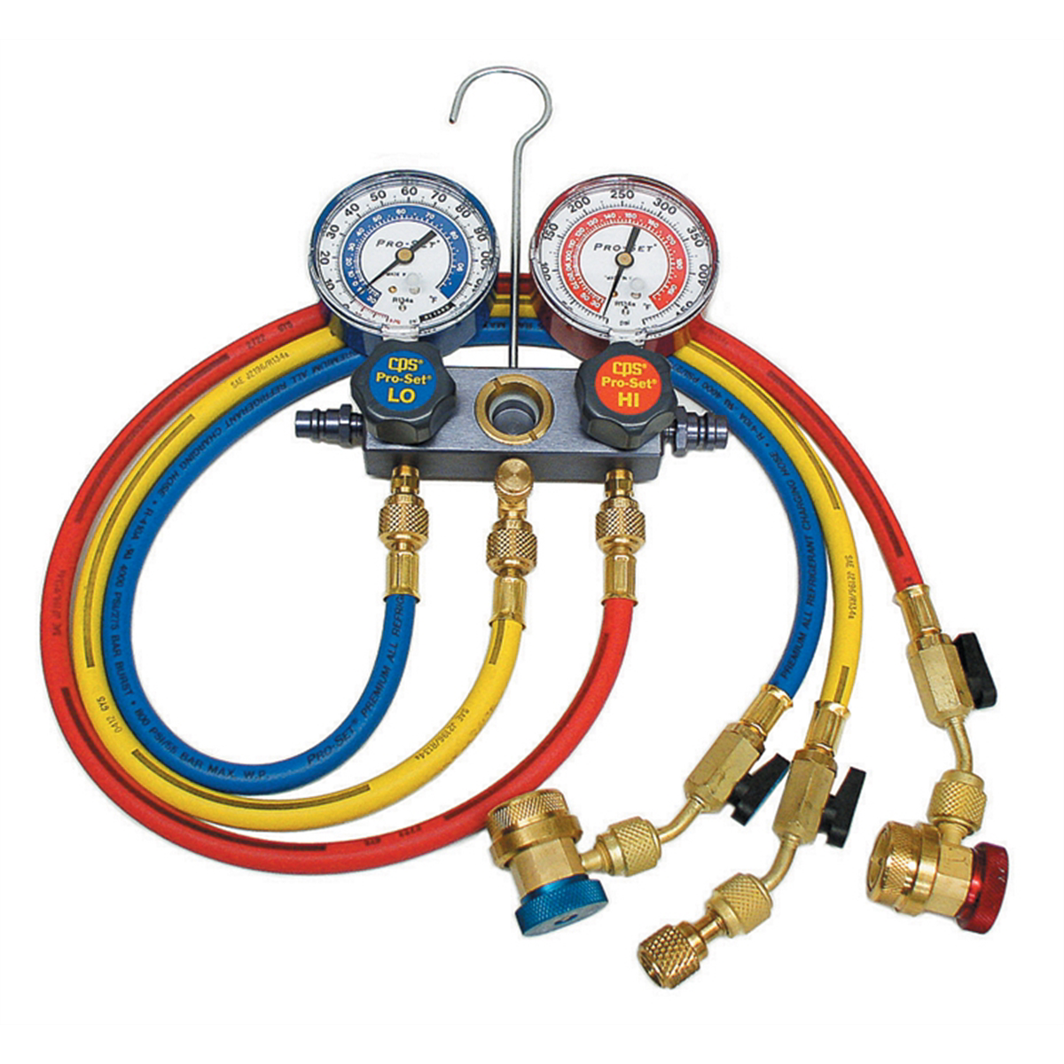 CPS Products MA1234 1/4-inch SAE Pro-Set Manifold Gauge Set CPSMA1234 ...
