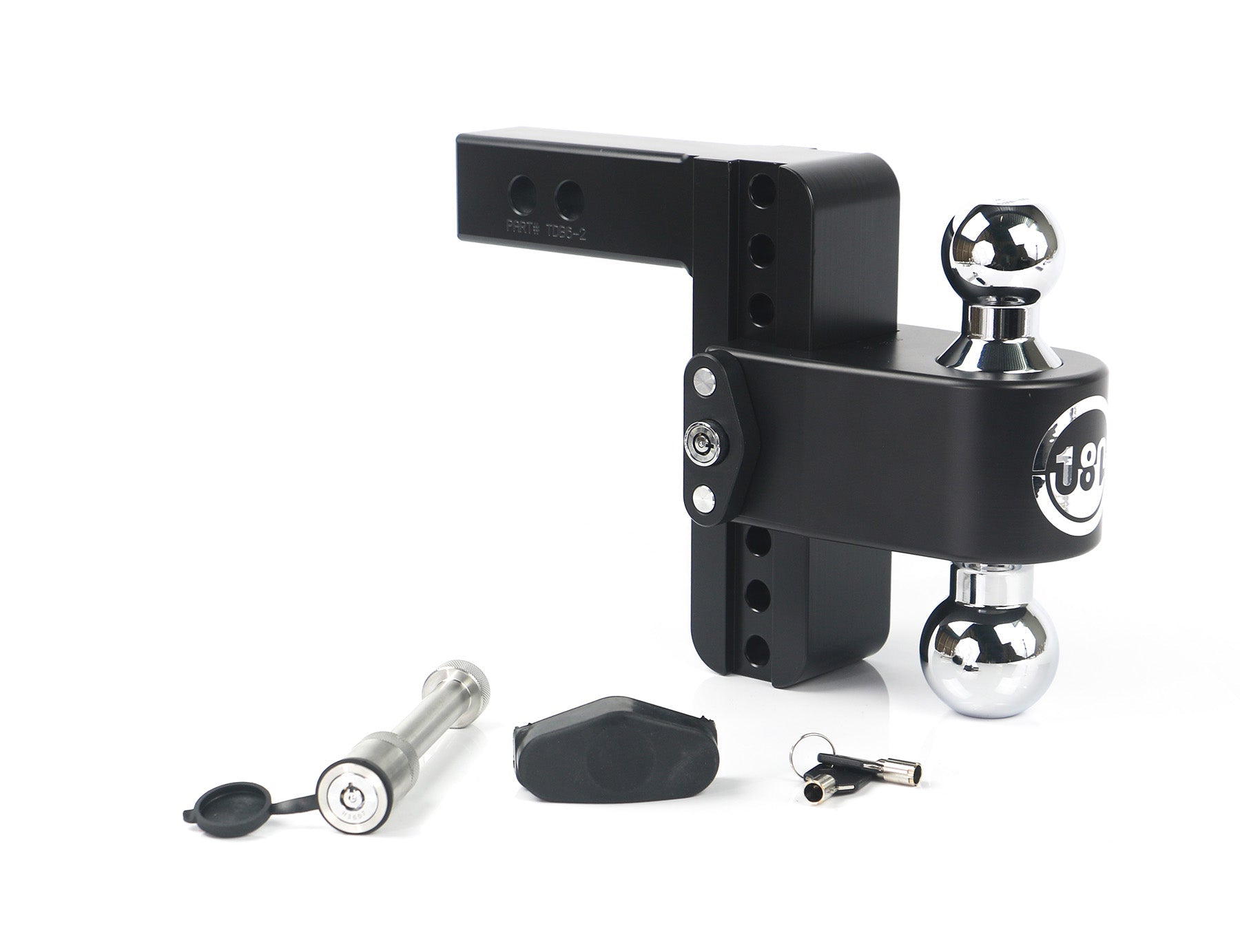 180 Hitch Chrome Cerakoted 6" Drop Hitch With 2" Shank W/ Keyed Alike ...