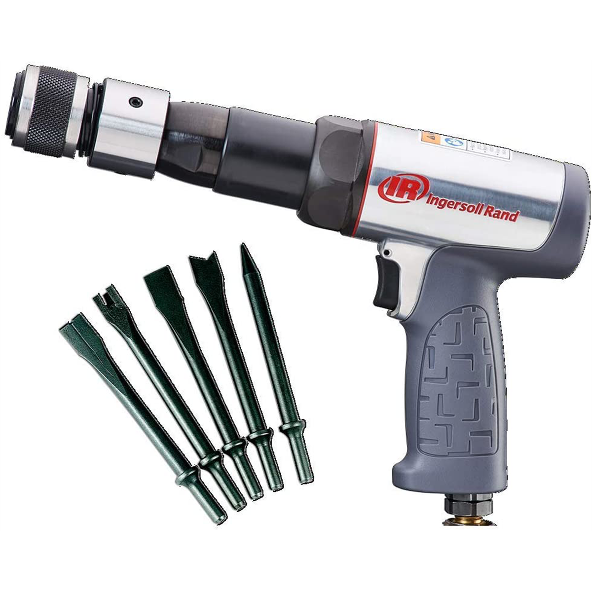Ingersoll Rand Industrial Duty Long Barrel Air Hammer 5-Piece Chisel ...