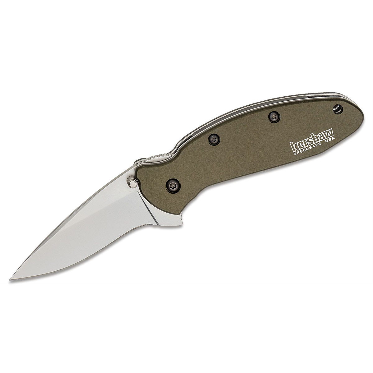 Kershaw Scallion Assisted Open Inset Liner Lock Drop Point Blade EDC ...