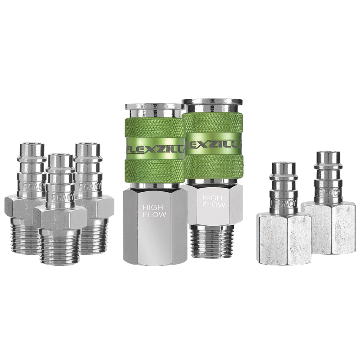 Legacy Manufacturing Flexzilla High Flow Coupler & Plug Kit, 7 pc ...