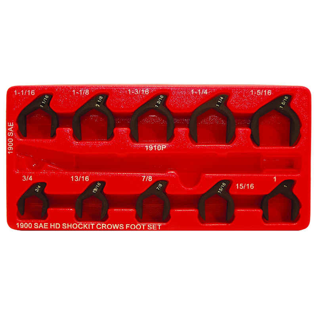 Milton Industries LTI Tool By MIlton 10 Piece SAE SHOCKIT Crows Foot ...