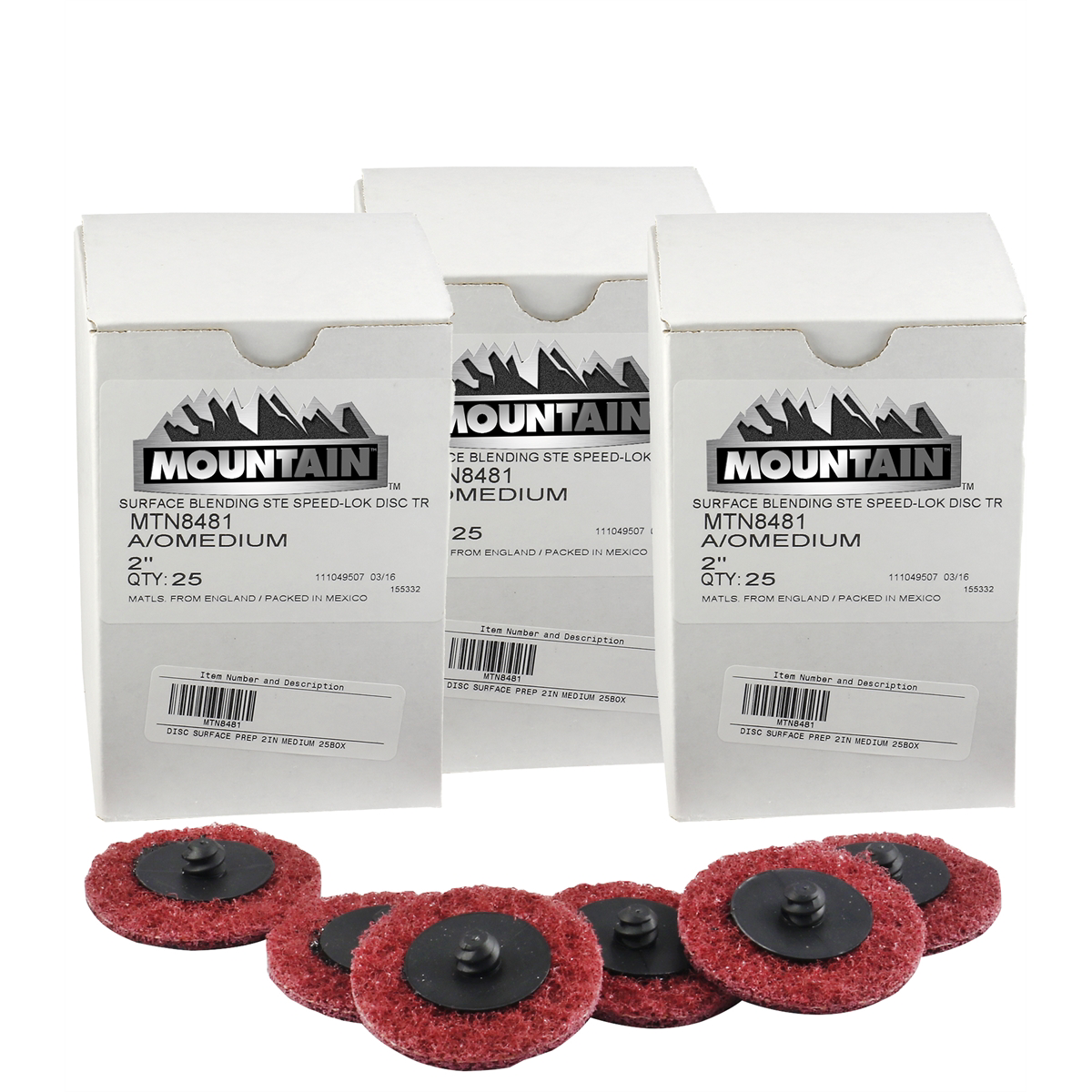 Mountain 3-PACK Disc Surface Prep 2in Medium 25/box 66261030303 – B2B ...