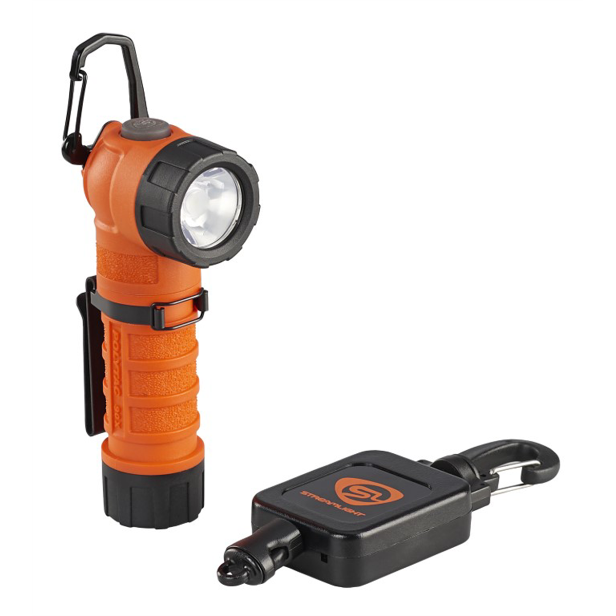 Streamlight PolyTac 90 X Multi-Fuel Right Angle Orange Flashlight with ...
